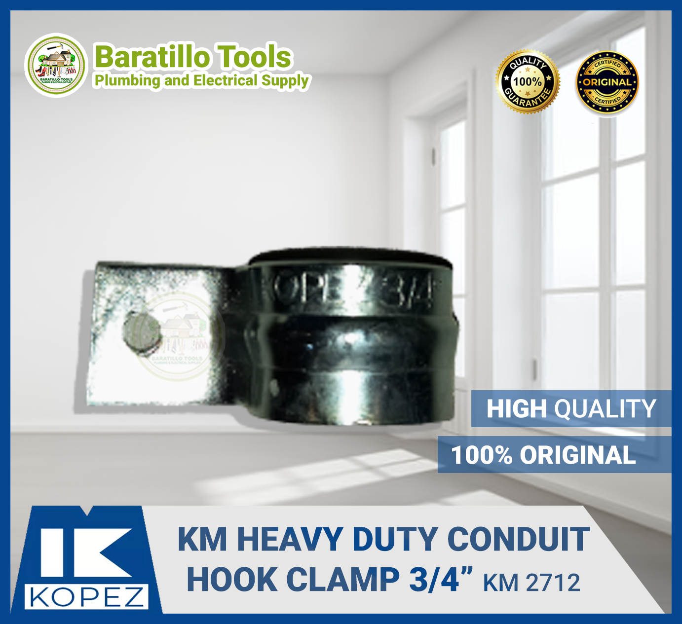 ORIGINAL KOPEZ HEAVY DUTY Conduit Hook Clamp 1/2" & 3/4" | Lazada PH