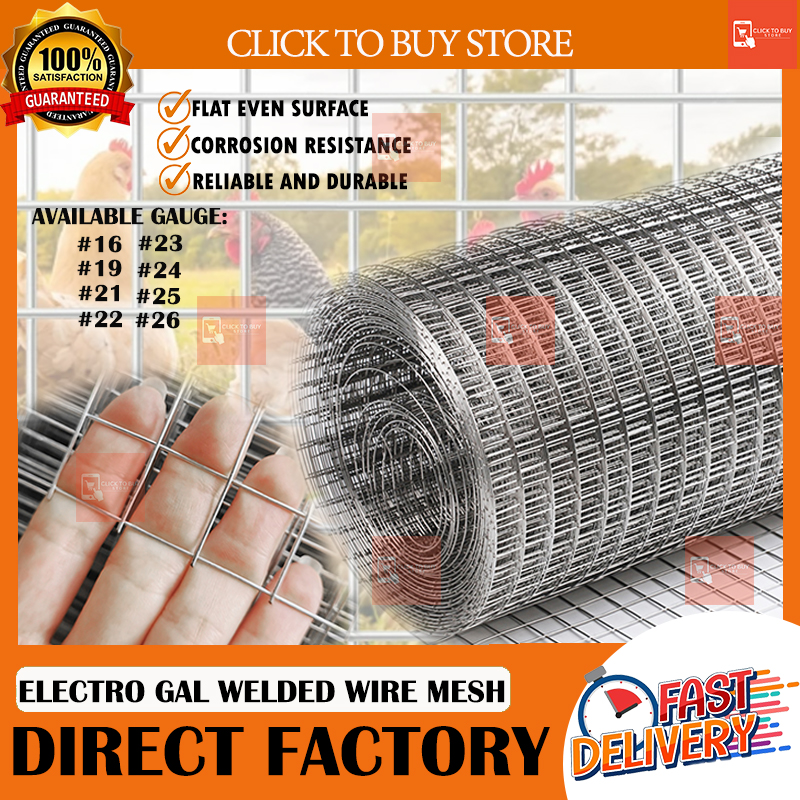 Electro Galvanized Welded Wire Mesh Square Hole 1, 1/2, HOLE SIZE ...