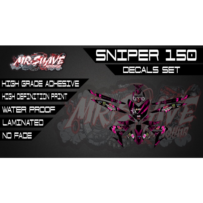 Sniper 150 Monster Energy Series Decals Set | Lazada PH