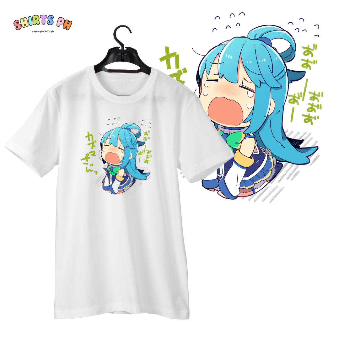 Konosuba Aqua Cry Character Anime Tshirt | Shirts.PH | Lazada PH