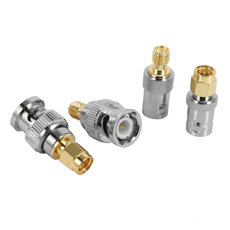 4Pcs BNC To SMA Type Male Female RF Connector Adapter Test Converter ...