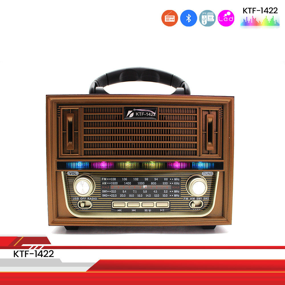 KTF-1422 Portable Speaker Radio AM / FM / SW Wireless Bluetooth Speaker | Lazada PH