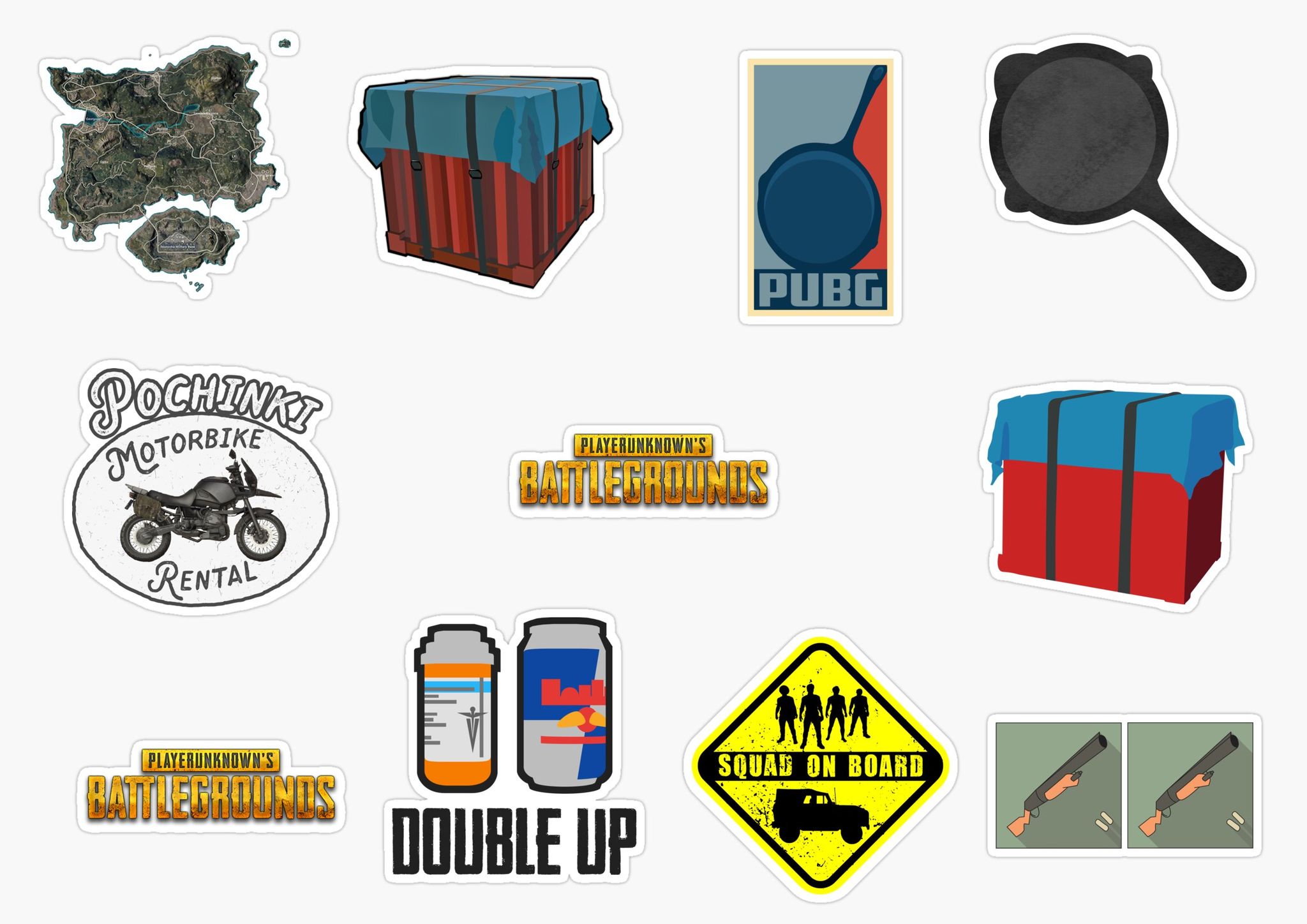 PUBG GAME VINYL LAMINATED HIGH QUALITY STICKER SET A4 SIZE | Lazada PH