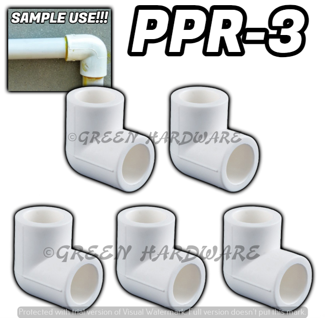 5PCS PPR-3 PPR Elbow 90 Degrees (20MM-1/2, 25MM-3/4, 32MM-1INCH ...