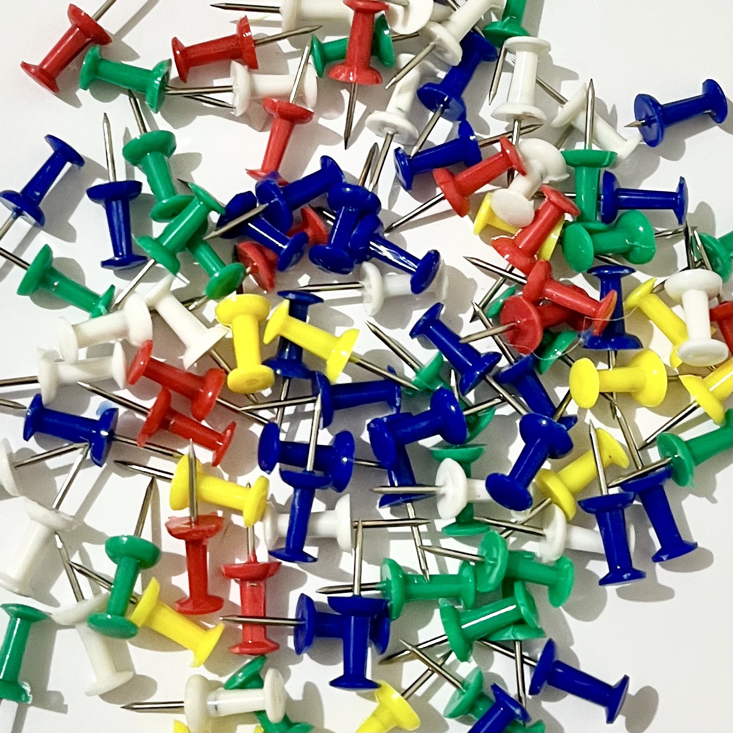 100 PCS Push Pins Premium Quality - Transparent Push Pins - Colored ...