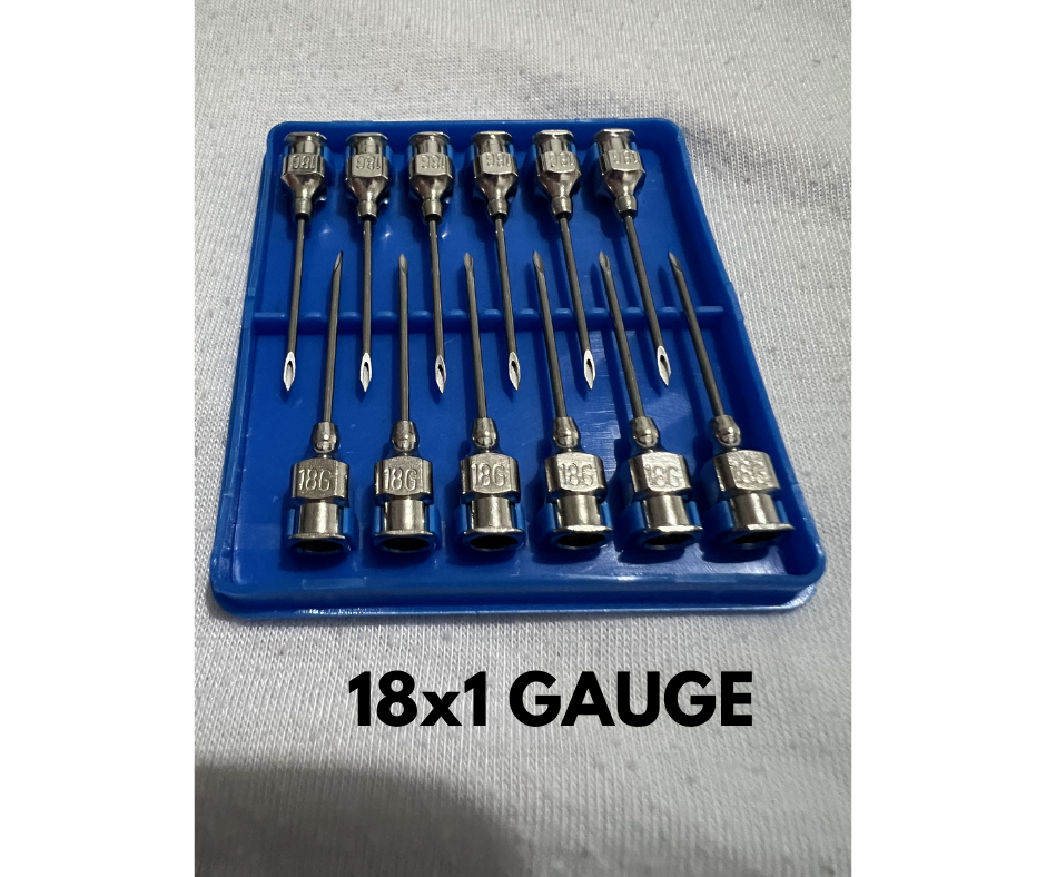 1 Dozen Stainless Hypodermic Needles for Weanling Pigs and Livestock ...