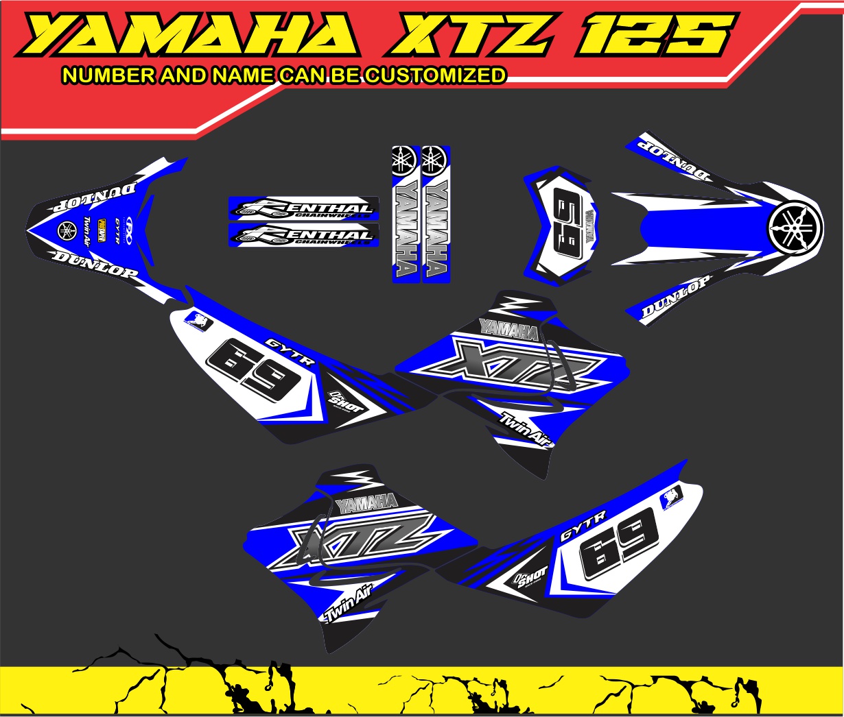 Yamaha xtz 125 full body decals | Lazada PH