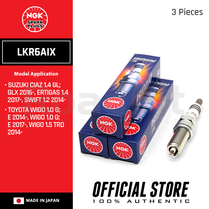 NGK LKR6AIX Iridium IX Spark Plugs For Toyota Wigo 3pcs | Lazada PH