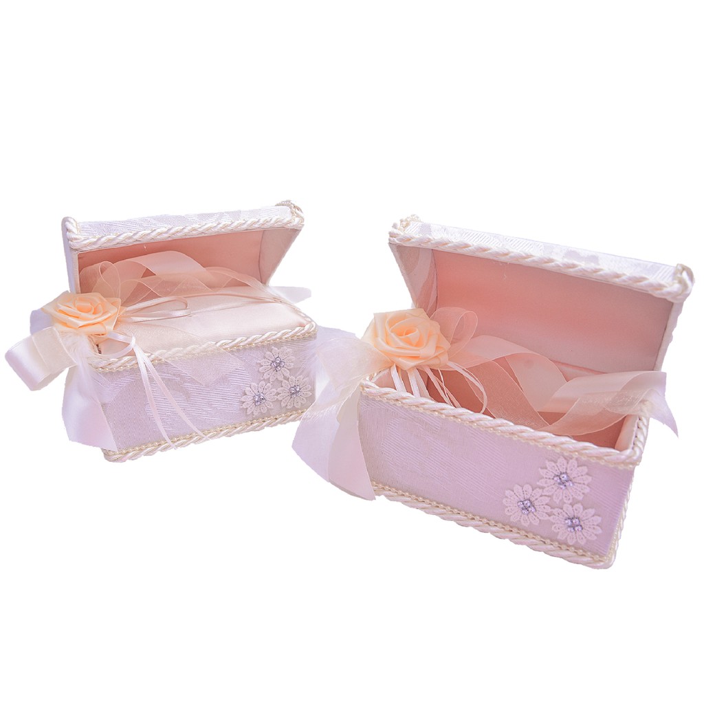 Pillow Set for Rings and Arrhae Chest Type (Ecru) I Wedding Pillow ...