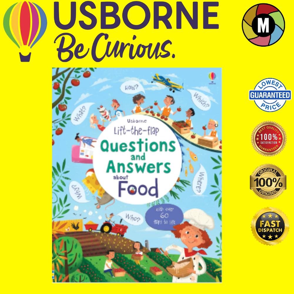 Usborne Lift-the-flap Questions and Answers about Food | Lazada PH