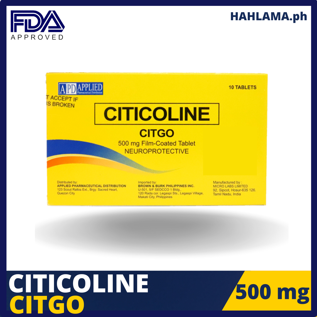 CITGO Citicolin 500mg 10 Tablet -FILM-COATED TABLET | Lazada PH