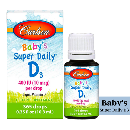 Carlson Baby's Super Daily D3 400 IU 365 drops 0.35 fl oz / 10.3 mL ...