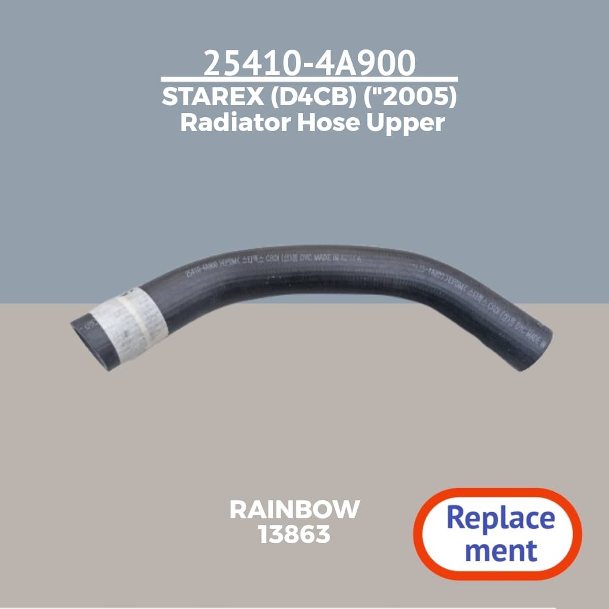 254104A900 Radiator Hose Upper for HYUNDAI Starex ("2005) (D4CB ...