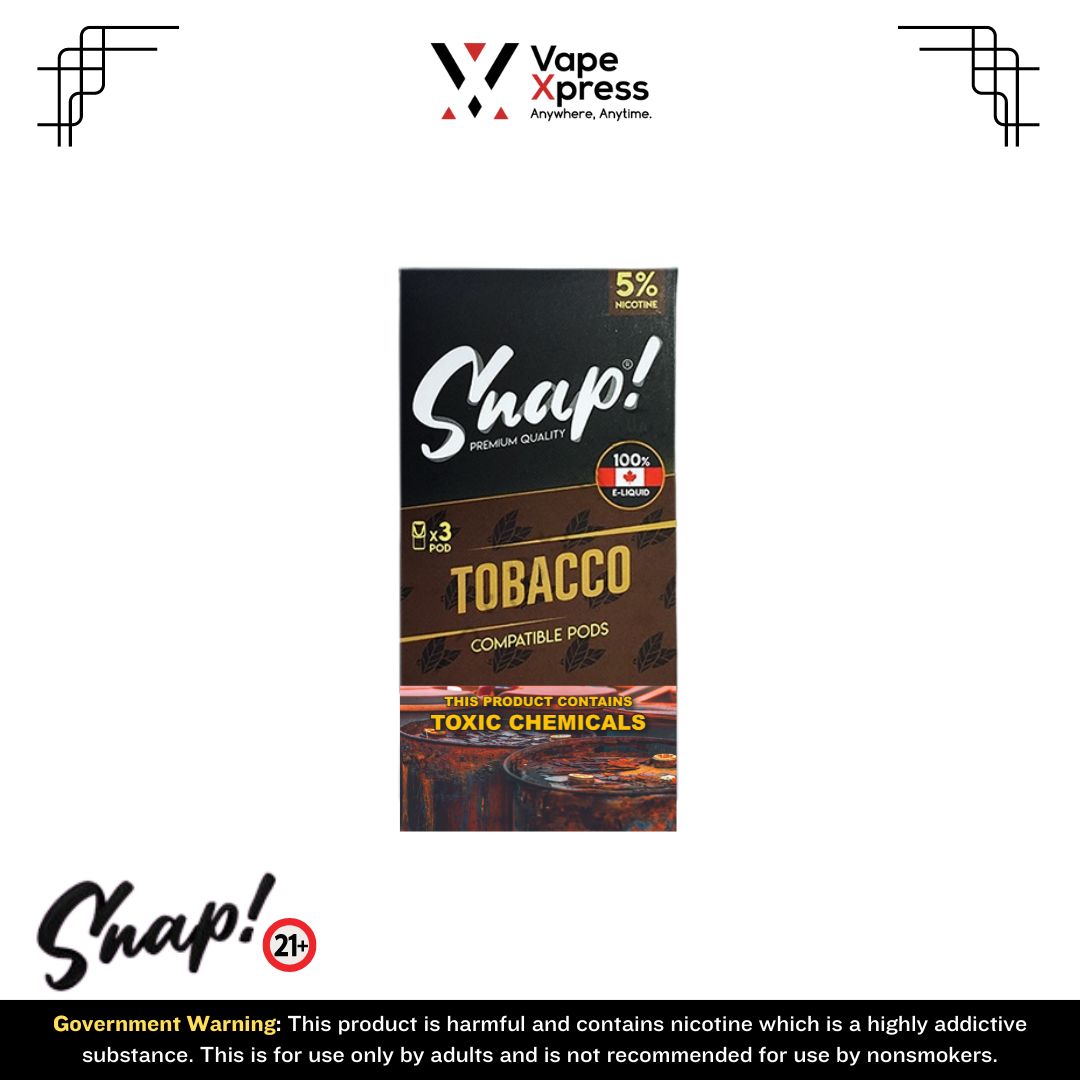 Snap Pods 5% Nicotine (Pack of 3) RELX Classic & VEEX Device Compatible ...