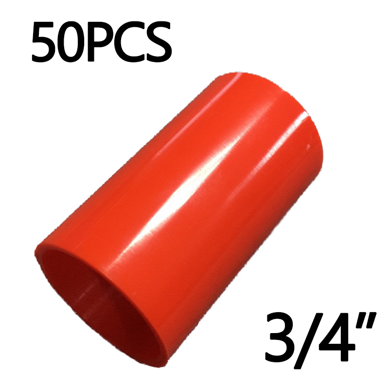 VOSCHTECH 50PCS Orange 1/2" 3/4" 1" PVC Fittings Insulation Electrical ...