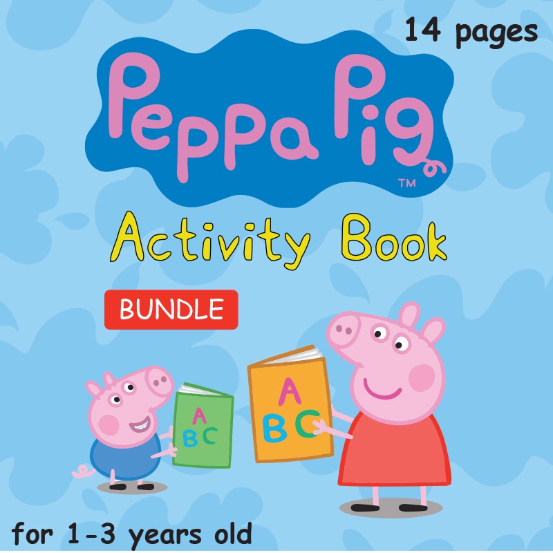 Bundle: Peppa Pig Themed Busy Book | Learning Binder for Kids (1-3 ...