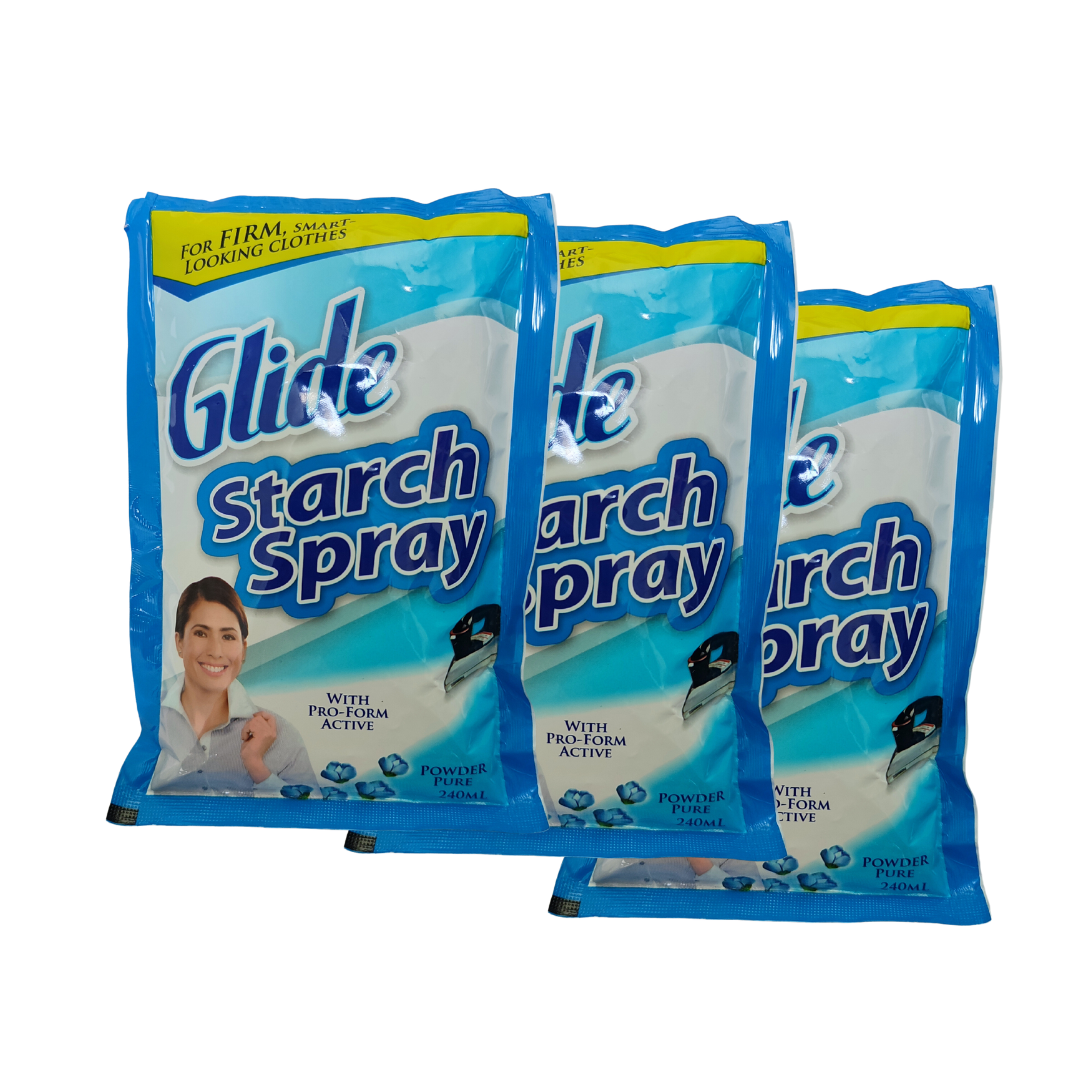 Glide Easy Iron 240ml Starch spray with pro -form active for firm ...