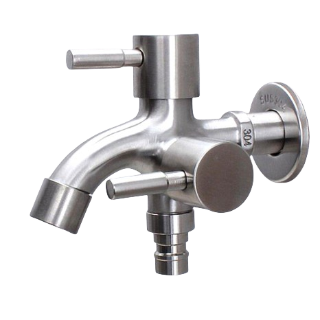 SUS304 Black Two Way Faucet Wall Mounted Faucet 1 in 2 out Head Two Way ...