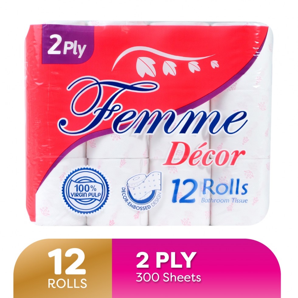 Femme Bathroom Tissue 2Ply 300 Sheets 12 Rolls | Lazada PH