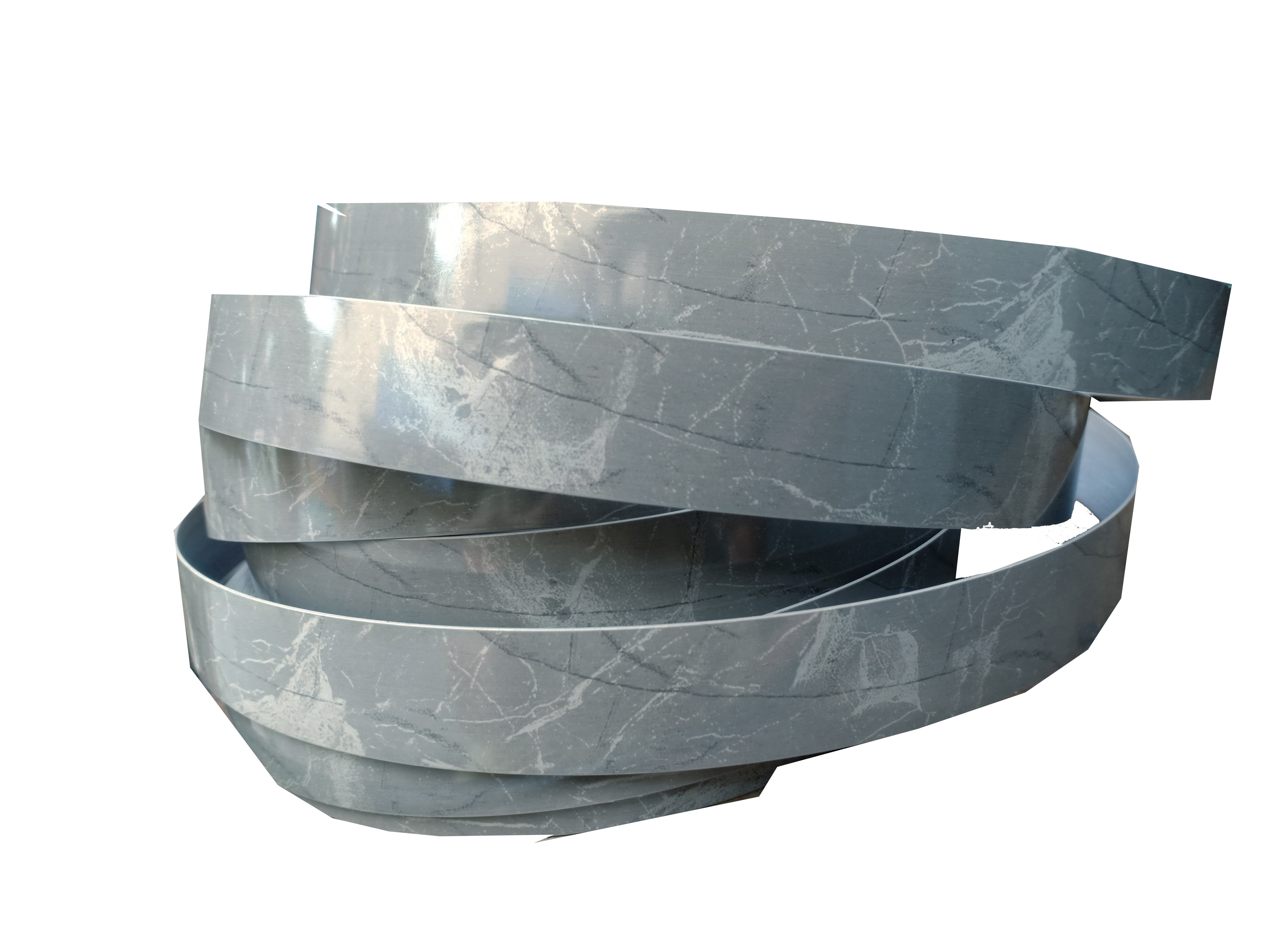 Glossy Grey Stone Edging / Edge Banding / UNICA Laminated Edge Banding ...