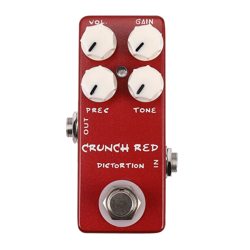 Mosky Mini Guitar Effect Pedal Mini Crunch Red Distortion Guitar Pedal True Bypass Full Metal ...