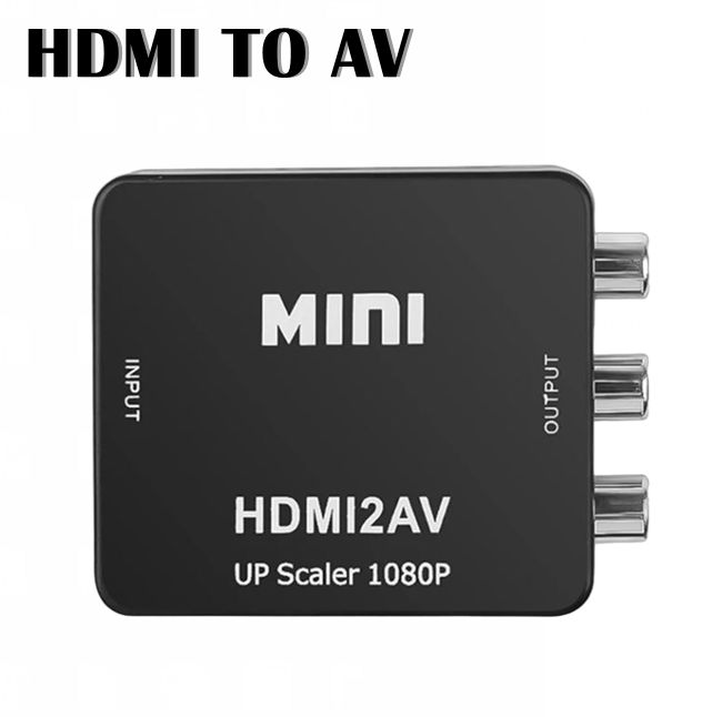 HDMI To AV Scaler Adapter CVSB L/R Video Mini HD 1080P Video Converter ...