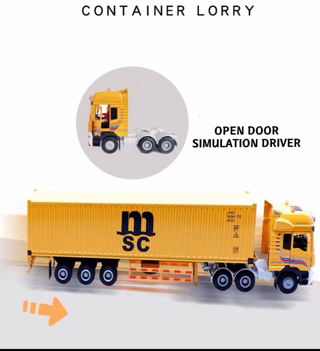【TR TOY】CONTAINER LORRY 1:50 ALLOY TRUCK MODEL | Lazada PH