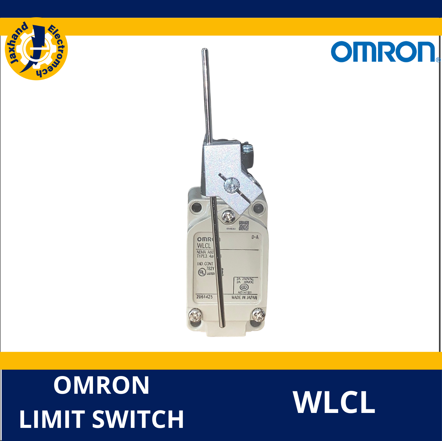 Omron WLCL Limit Switch, Adjustable Rod Lever, 25 to 140mm with Parts ...