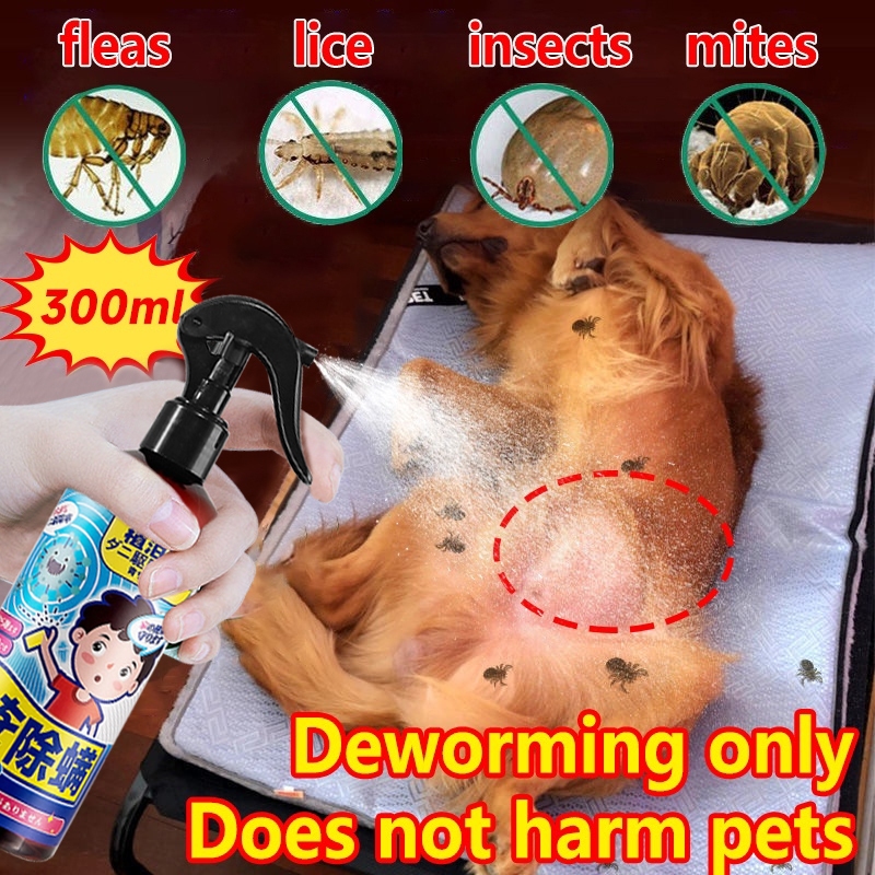 300ML Pet Anti Flea and Tick Spray Cat and Dog Anti Garapata, Pulgas ...