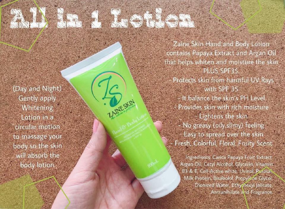ZAINE SKIN HAND AND BODY LOTION WITH PAPAYA EXTRACT AND ARGAN OIL ...