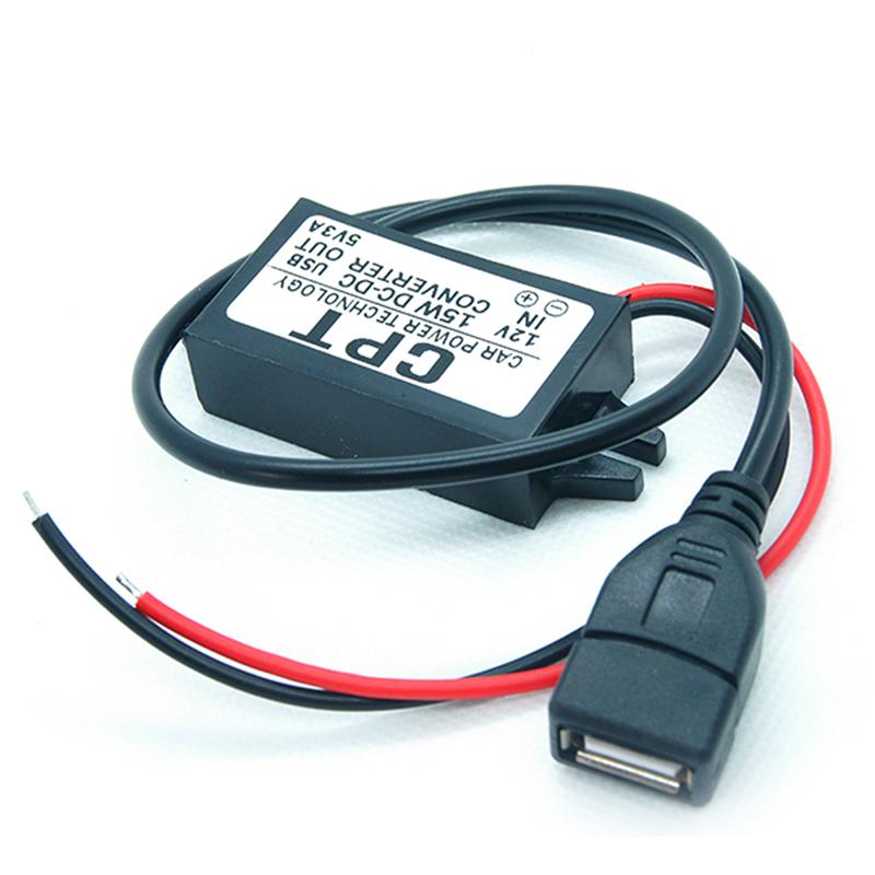 Yert โมดูลตัวแปลง DC-DC 12V เป็น5V อะแดปเตอร์จ่ายไฟ USB 3A 15W ...