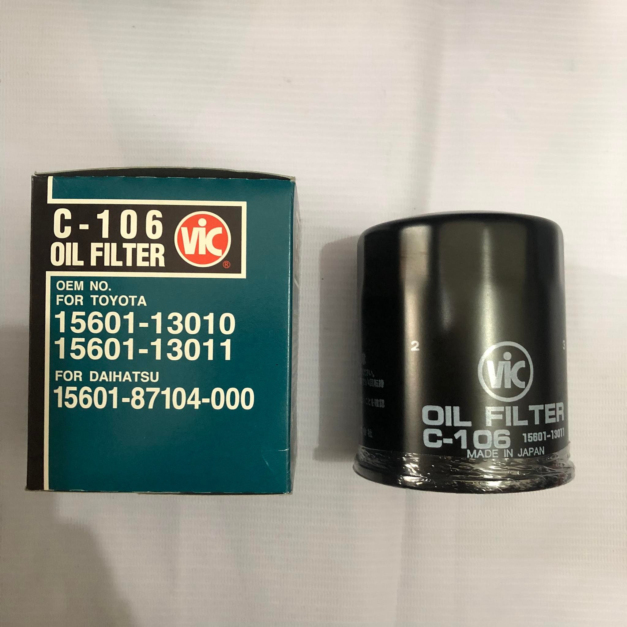 ORIGINAL/GENUINE VIC OIL FILTER C-106 FOR TOYOTA 4K/5K/7K | Lazada PH