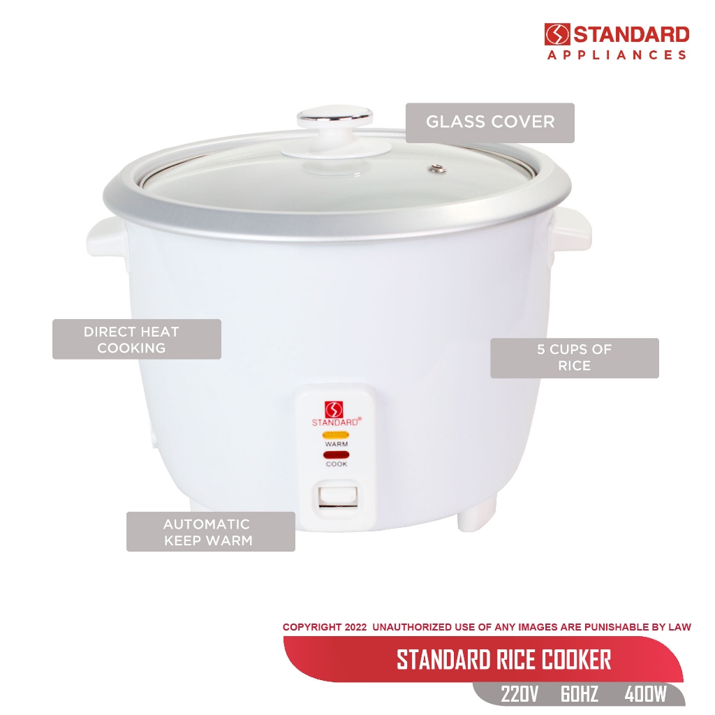 Ready stock Rice Cooker 1 Liter 5 Cups with Measuring Cup Laddle (400W ...
