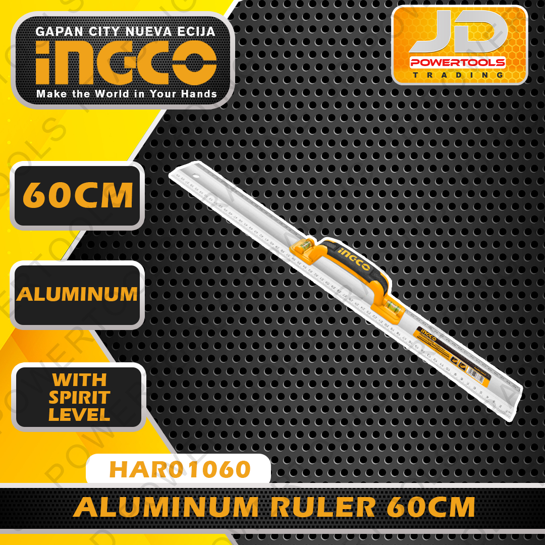Ingco HAR01060 60cm Aluminum Ruler With Spirit Level | Lazada PH