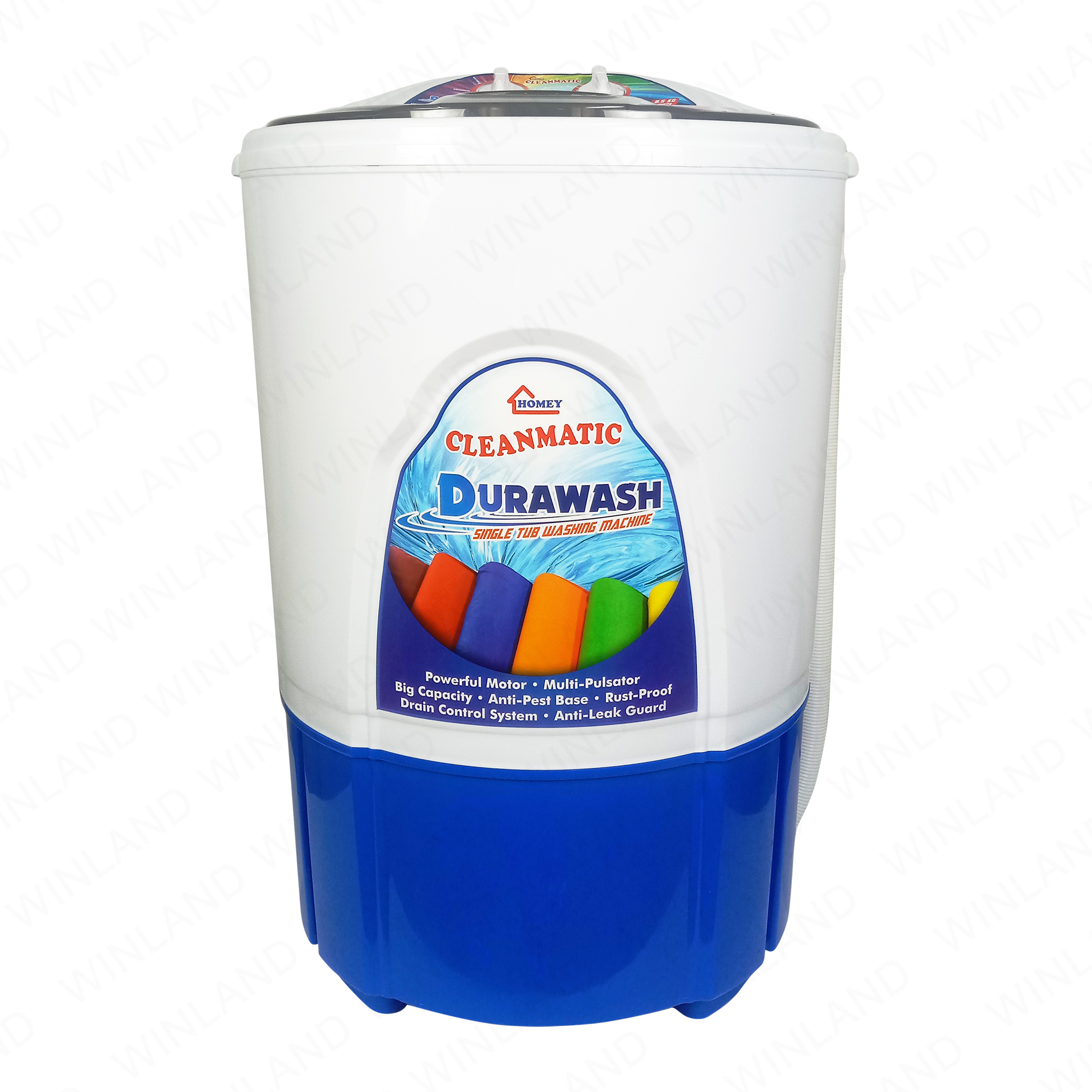 Homey by Winland Cleanmatic Single Tub Washing Machine 8.5kgs with Free ...