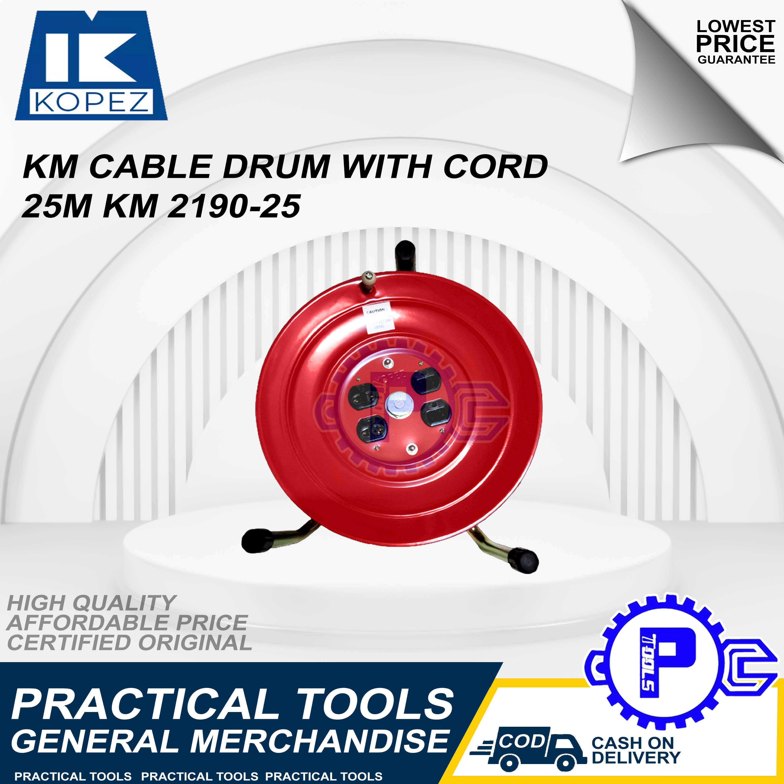 KOPEZ KM Cable Drum with Cord - 25 Meters | Lazada PH