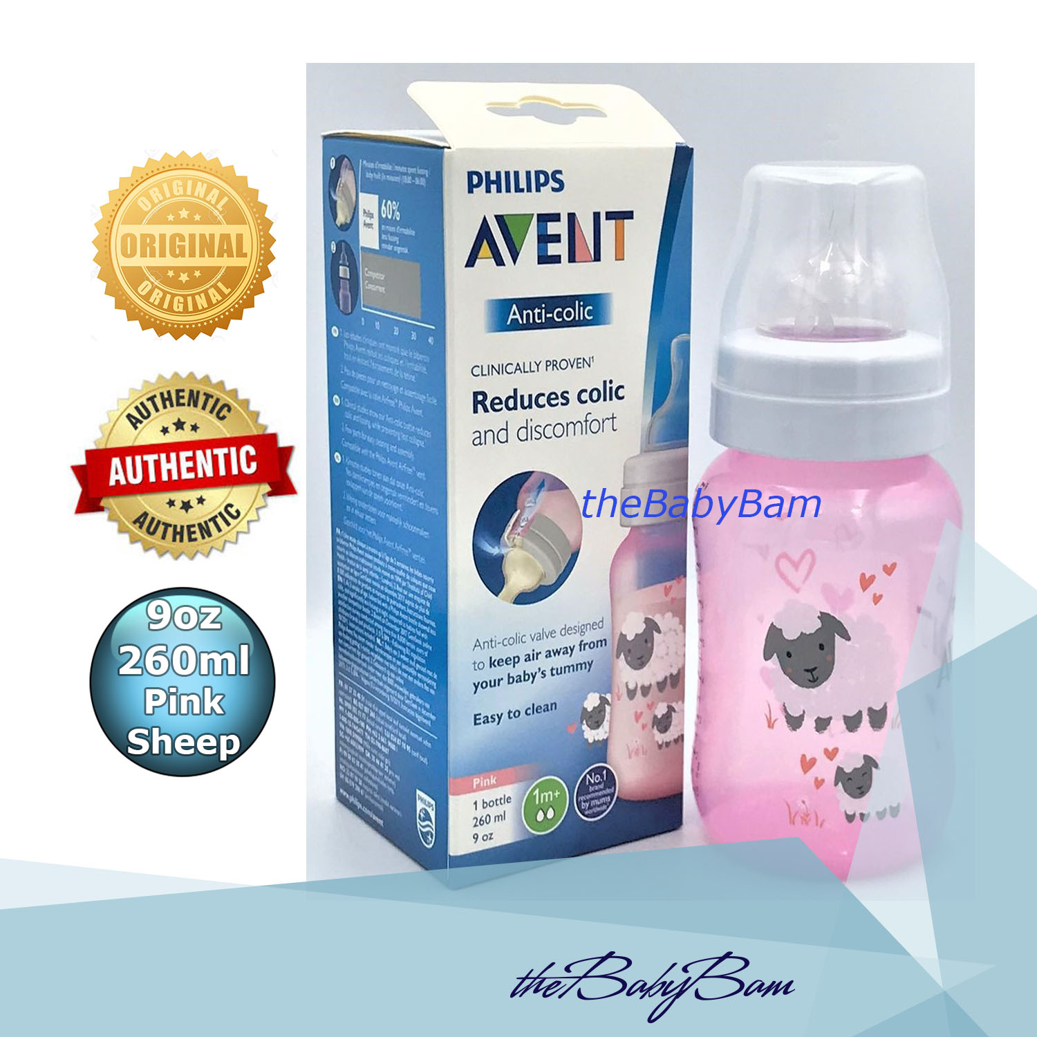 Philips Avent Anti-colic Baby Bottle 260ml/9oz Penguin Giraffe Monkey ...