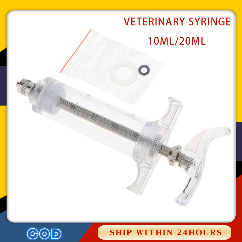 10ML/20ML Veterinary Syringes Adjustable Animal injection for Pig ...