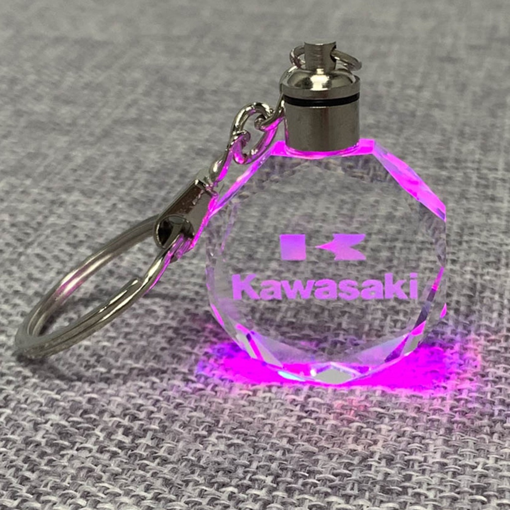 Motorcycle Car Polygon K9 Crystal Keychain with LED and Motorcycle Car ...