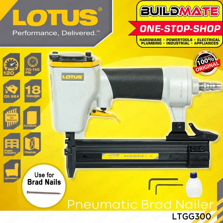 BUILDMATE Lotus Pneumatic Air Brad Nailer Nail Gun for Brad-Nails ...