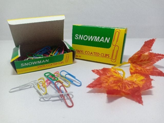 [DKI ENTERPRISES] 1box Snowman Vinyl Coated Paper Clip (in Small and ...