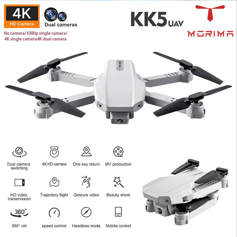 2021 New RC Drones KK5 4K 1080P HD Dual Camera WiFi Fpv One-key ...