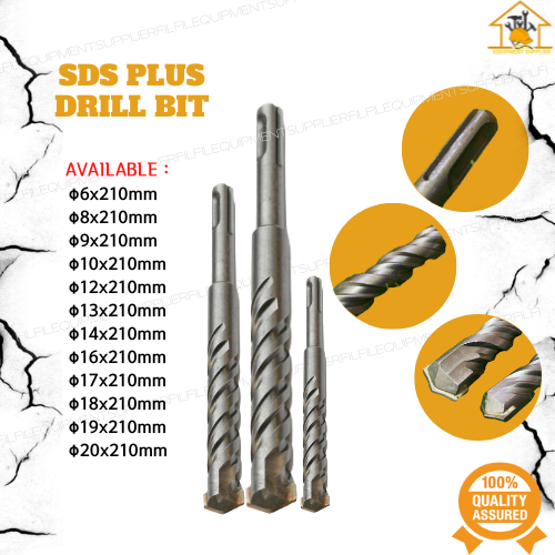 SDS Plus Drill Bit 6mm - 20mm X 210 Concrete Brick Drill Bit SOLD PER PIECE 100% ORIGINAL ...