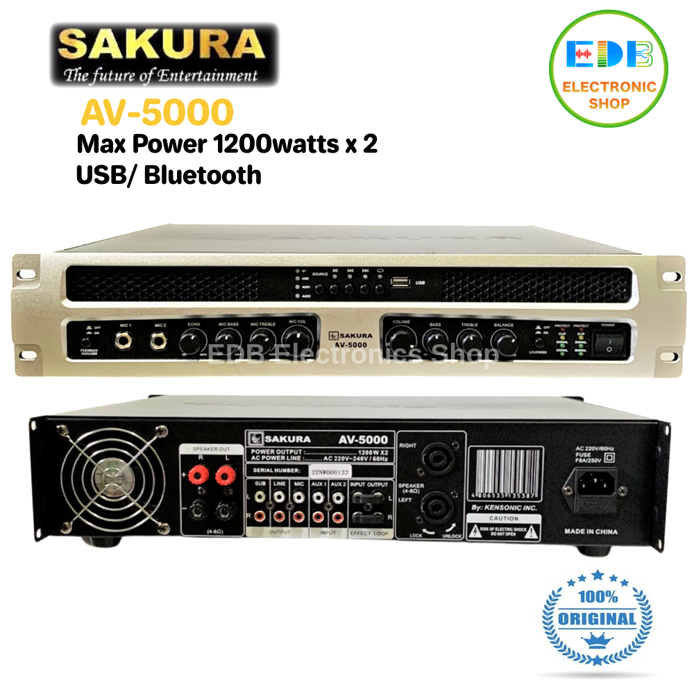 2022 Original Sakura AV-5000 USB BT Karaoke Amplifier Integrated Amplifier AV5000 AV 5000 ...
