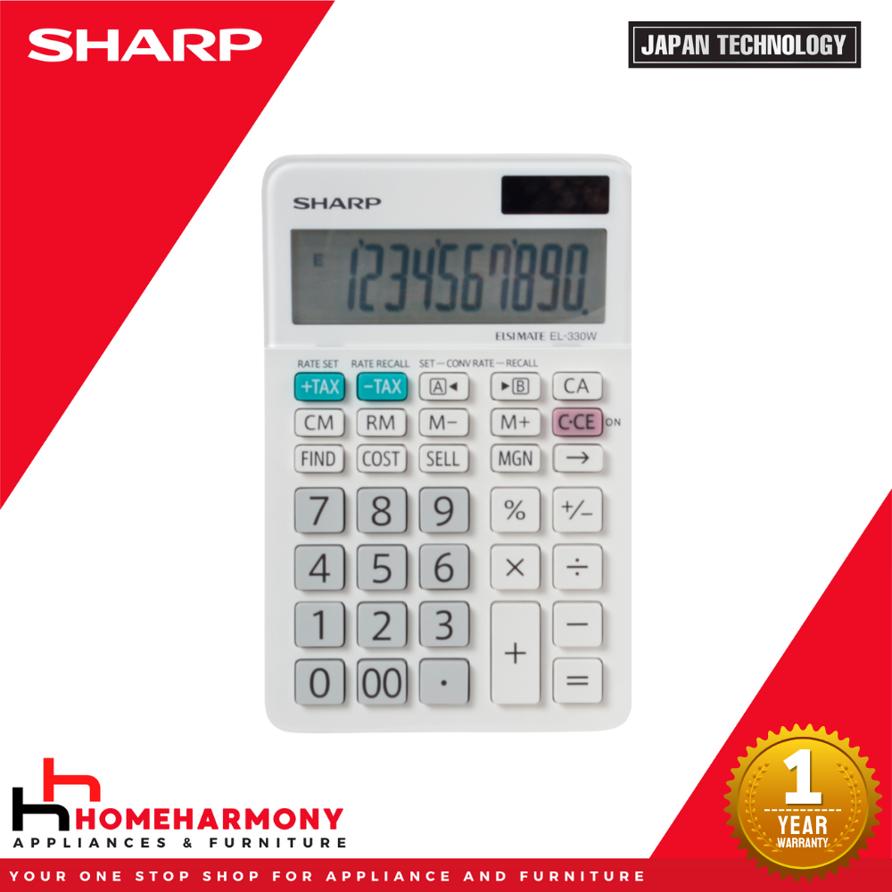 Sharp Semi-Desktop Calculator EL-330W | Lazada PH