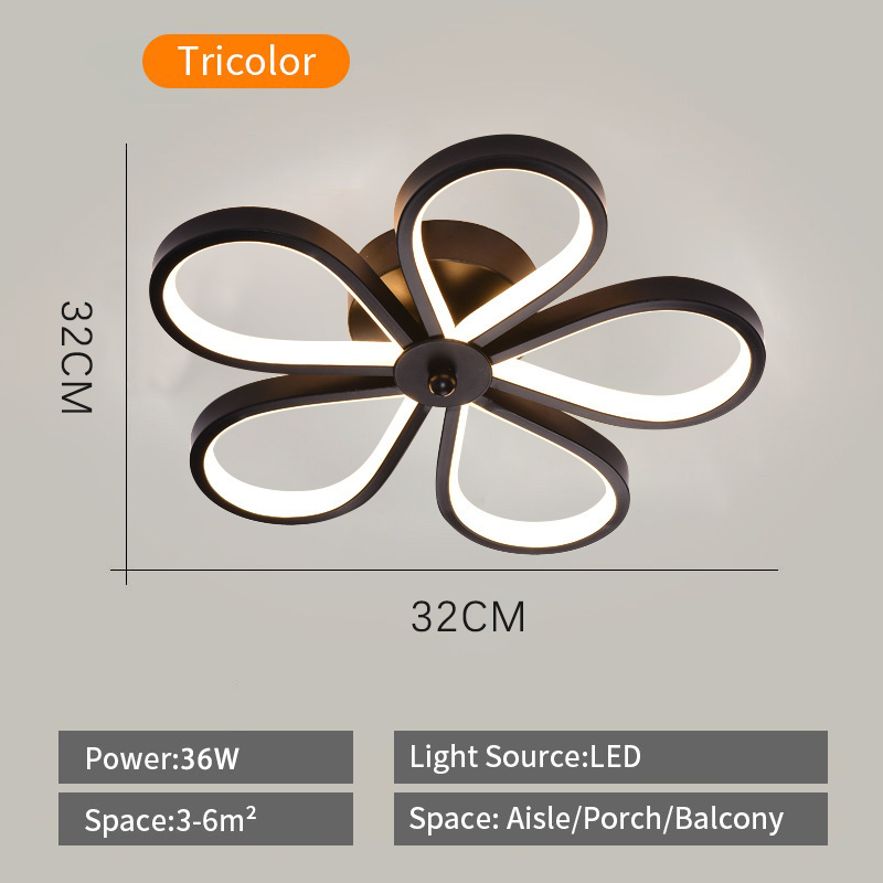 LED Ceiling Light Tri-color Dimmable Acrylic Ceiling Lamp Flush Mount ...