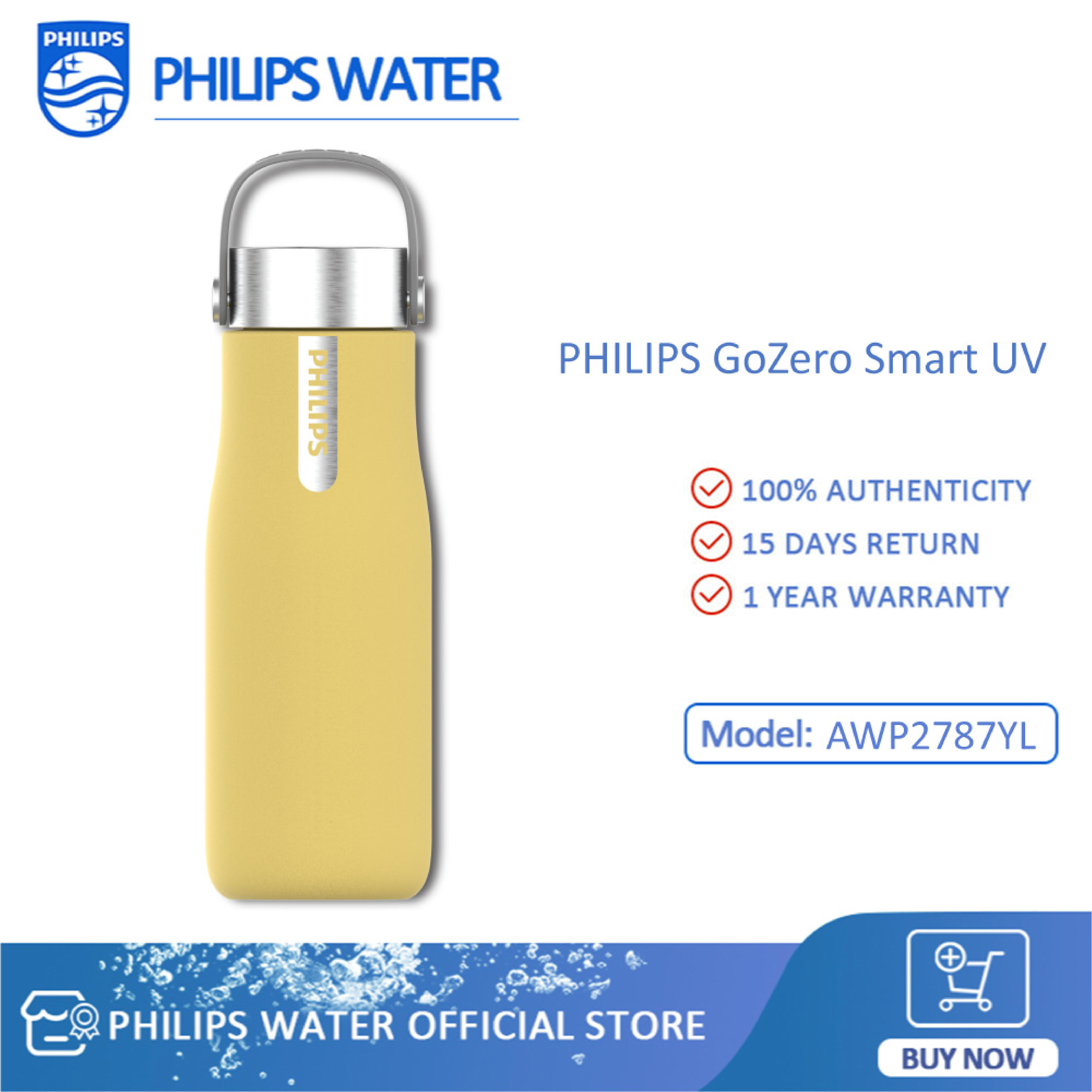 Philips Water AWP2787 GoZero Smart Water Bottle Stainless Steel Keep ...