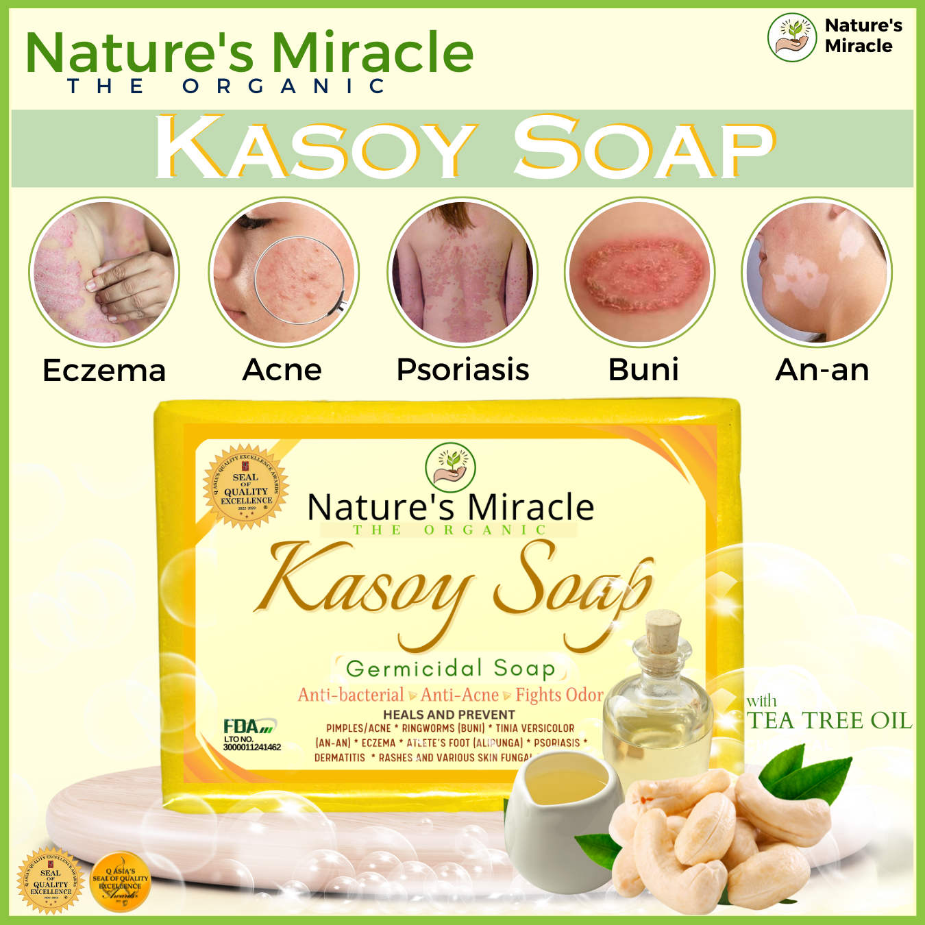 Kasoy Soap Original Acne Pimple Remover Eczema Remover Psoriasis ...