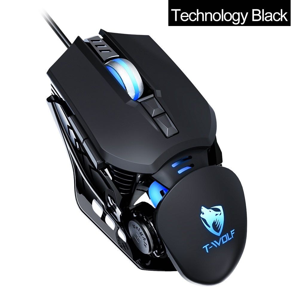 ROBOCOP T-WOLF G530 Gaming Mouse USB Interface 7-Buttons 6400 DPI ...