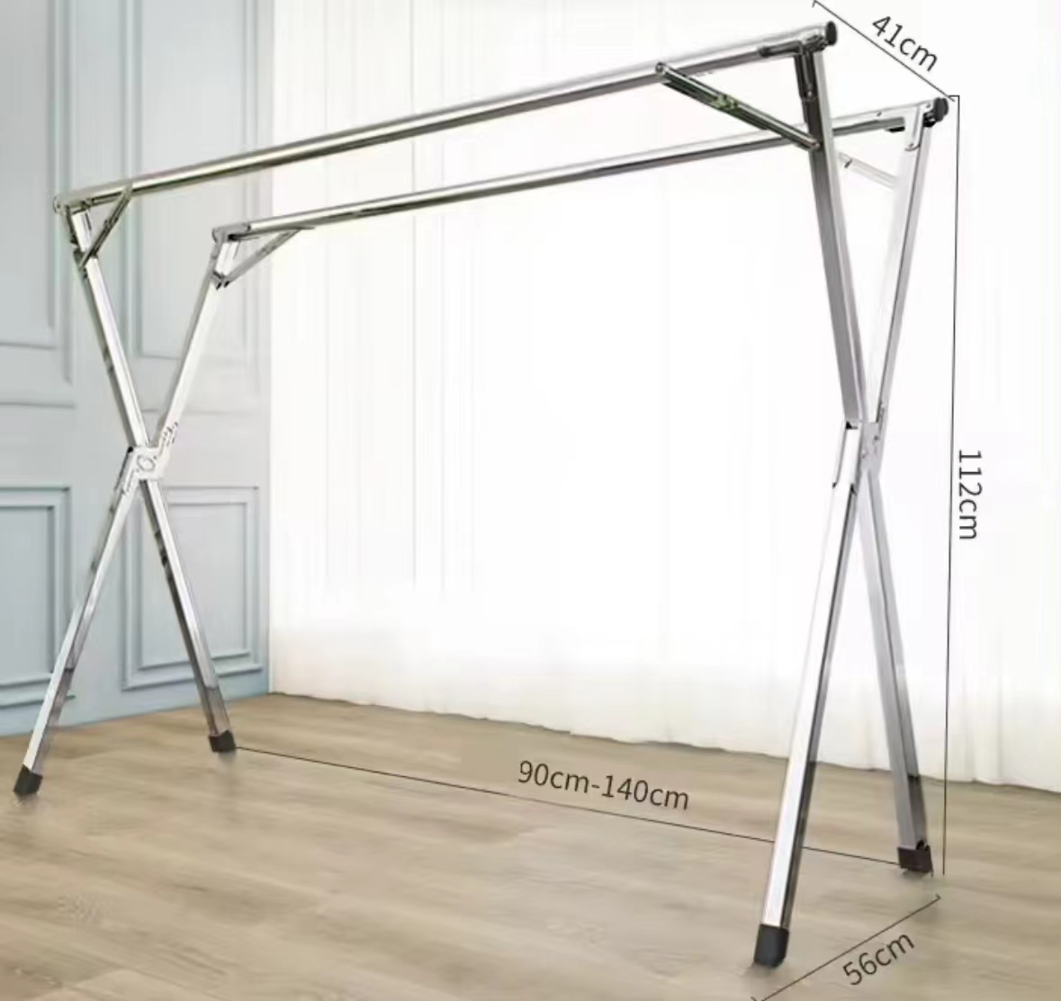 【Hot selling】240CM Drying Rack Stainless Steel Windproof Foldable ...